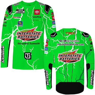 Ty Gibbs Sleeve Interstate Batteries Sublimated Uniform Pit Crew Shirt ...