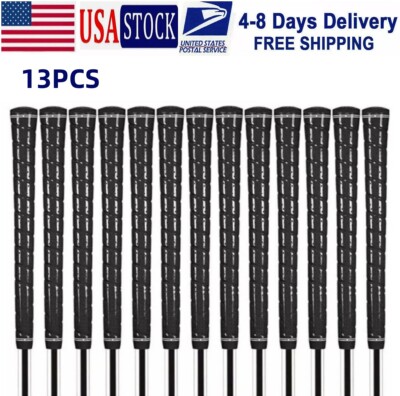 13PCS Rubber Golf Grips Golf Club Grip 60R High-Tack Standard Midsize ...