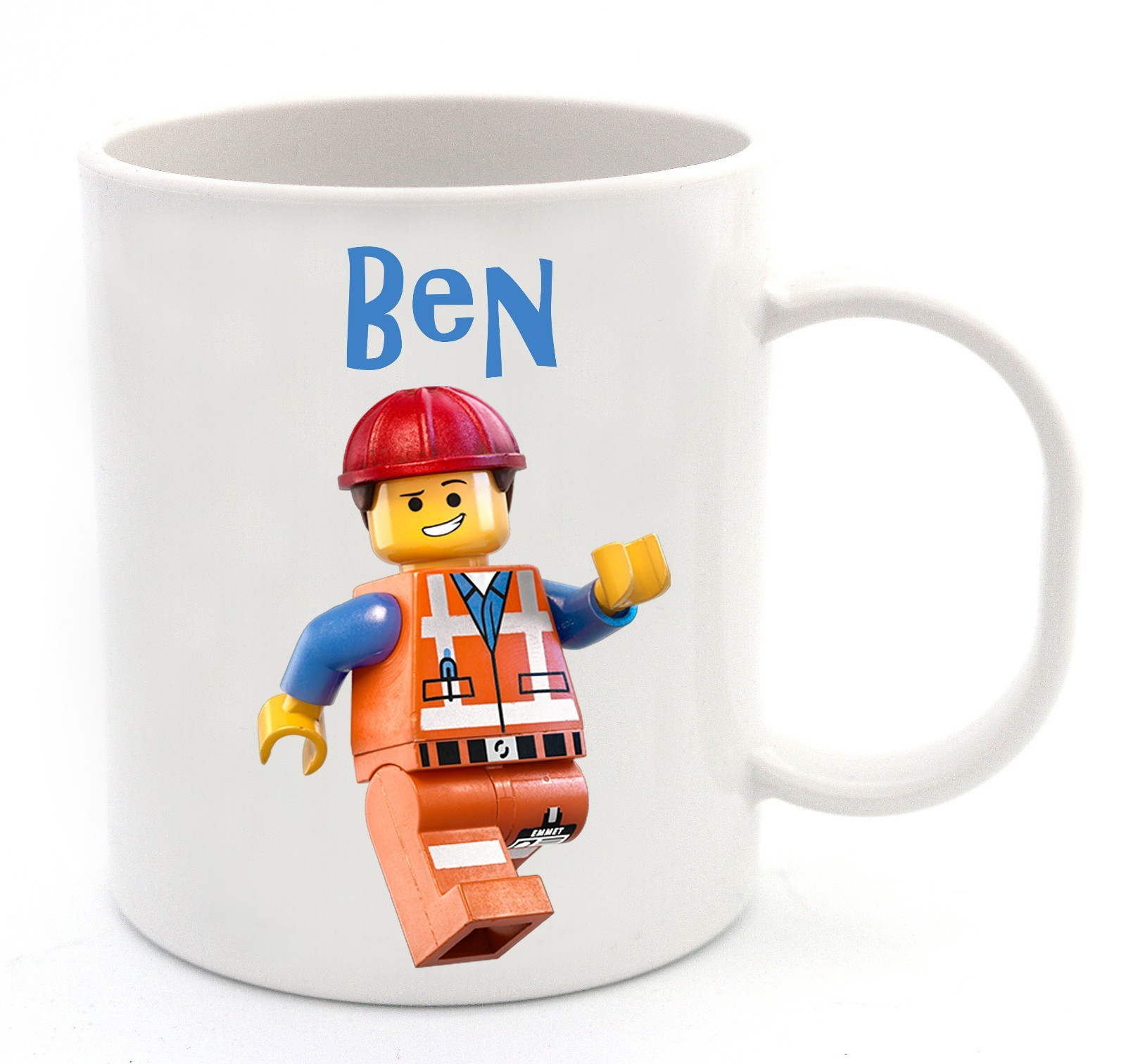 Personalised Kids Lego Design Plastic Cup Mug Fun Birthday Boy ...