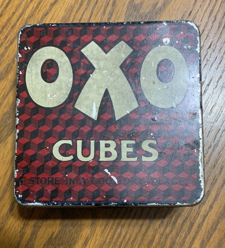 Vintage Square OXO Cubes Tin | eBay