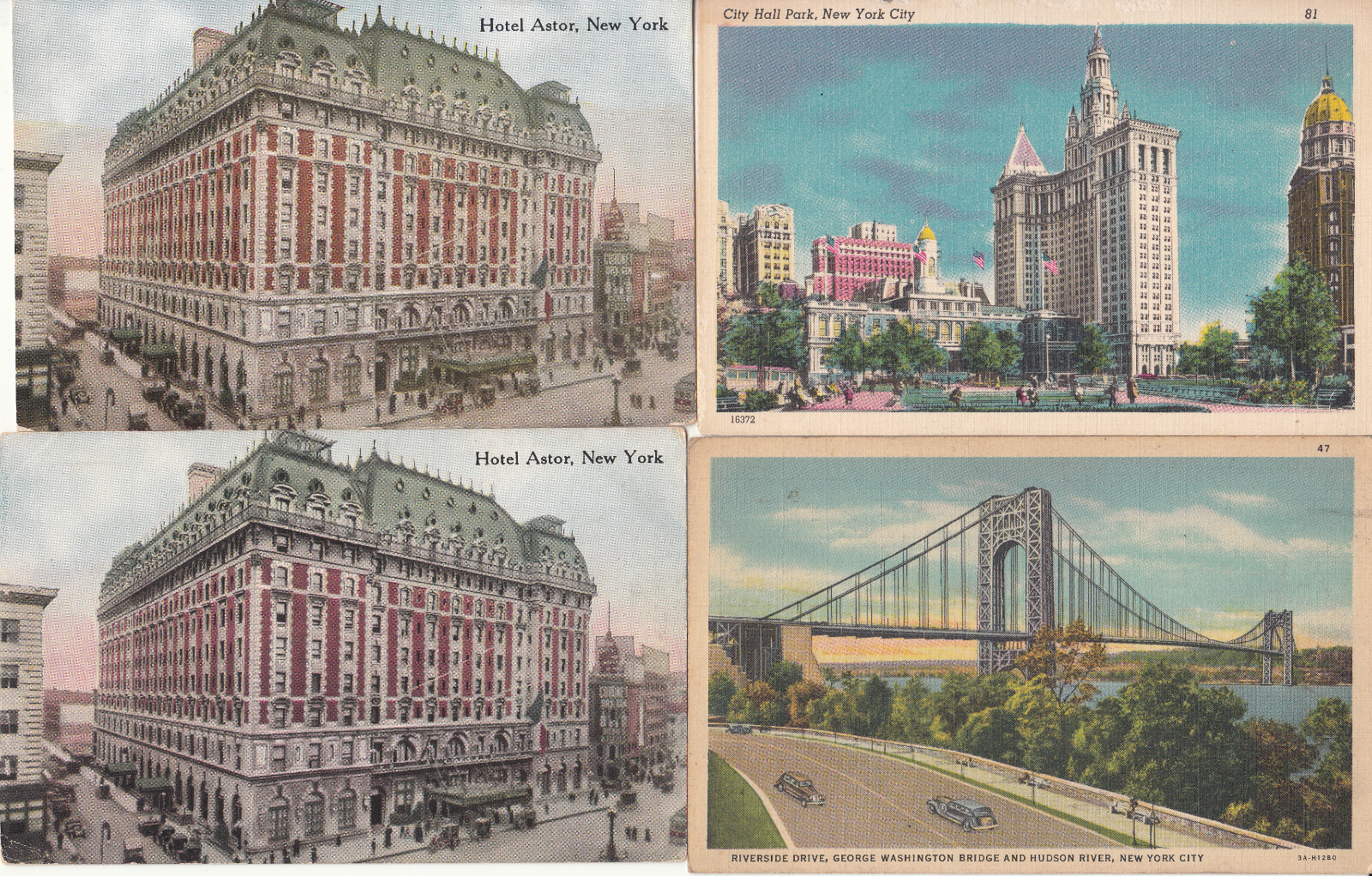 Lot of 38 old postcards all New York City buildings hotels scenic ...