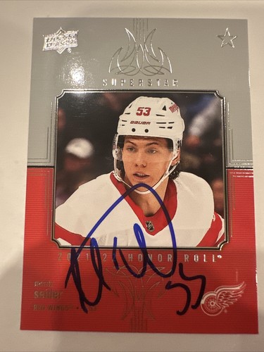 Moritz Seider Signed 2021/22 Upper Deck Honor Roll HR-51 Autographed ...