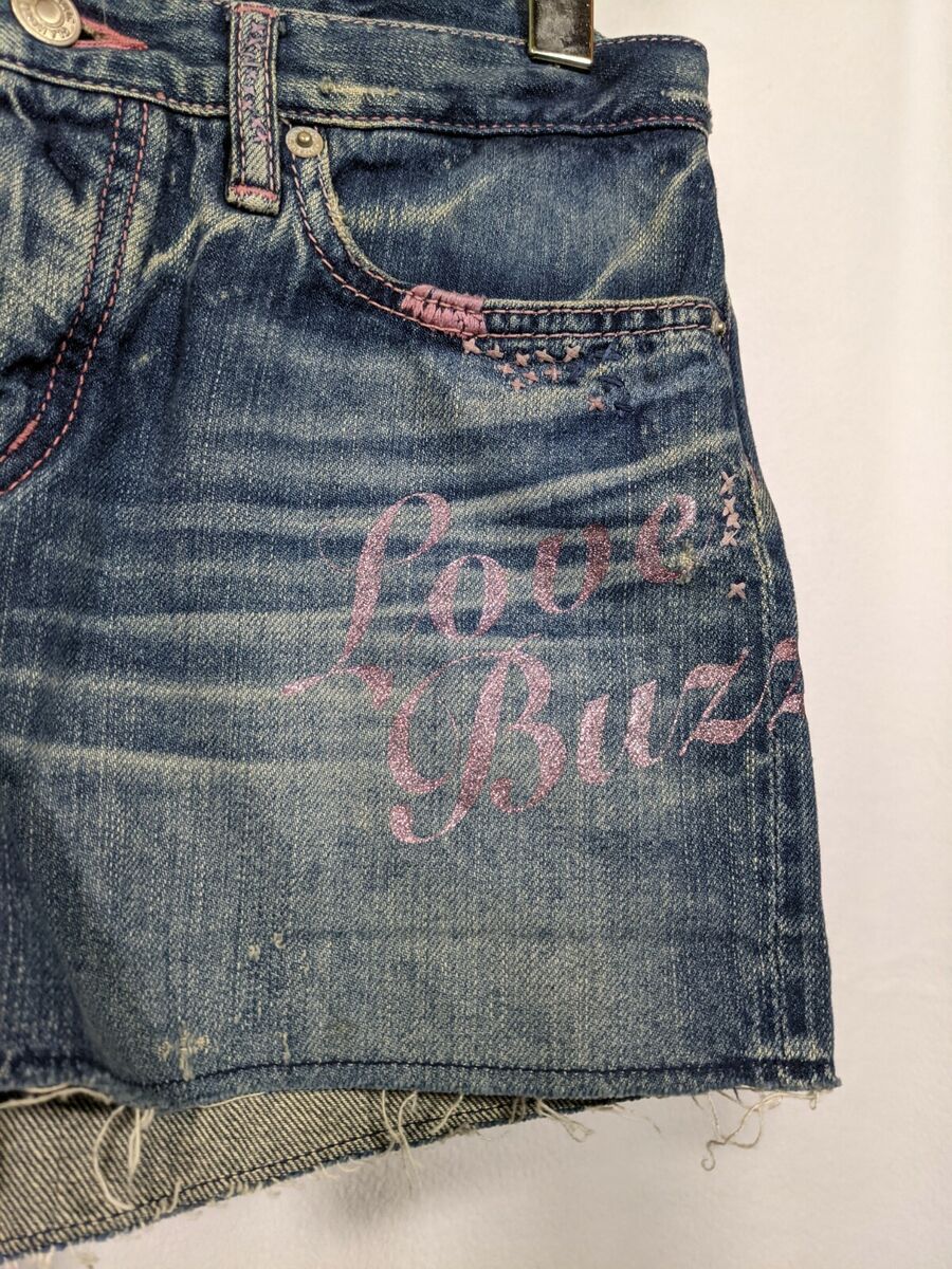 Hysteric Glamour Love Buzz Embroidered Studded Stonewash Hysteric Glamour Love Buzz Embroidered Studded Stonewash