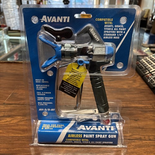 Avanti Airless Paint Spray Gun 58056. w/Built-In Hose Swivel. NEW ...
