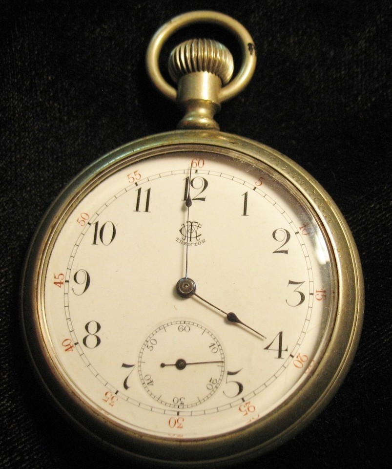 Vintage Trenton Pocket Watch in Hamilton Glassback Display Case | eBay