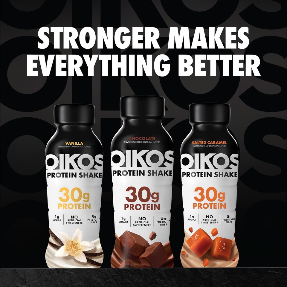Oikos Protein Shake, Vanilla, 30g Protein, Shelf Stable Protein Drink ...