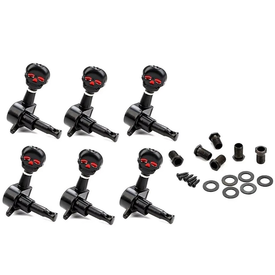 6PCS Skull Head Guitar Tuning Peg Metal Tuners Electric Guitar6064 ...
