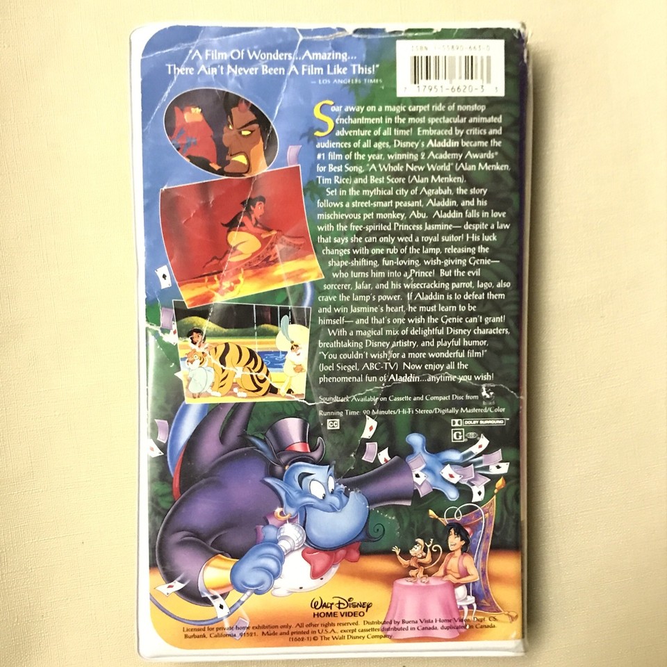 *VINTAGE* (Black Diamond Edition) - Walt Disney's Classic Aladdin (VHS ...