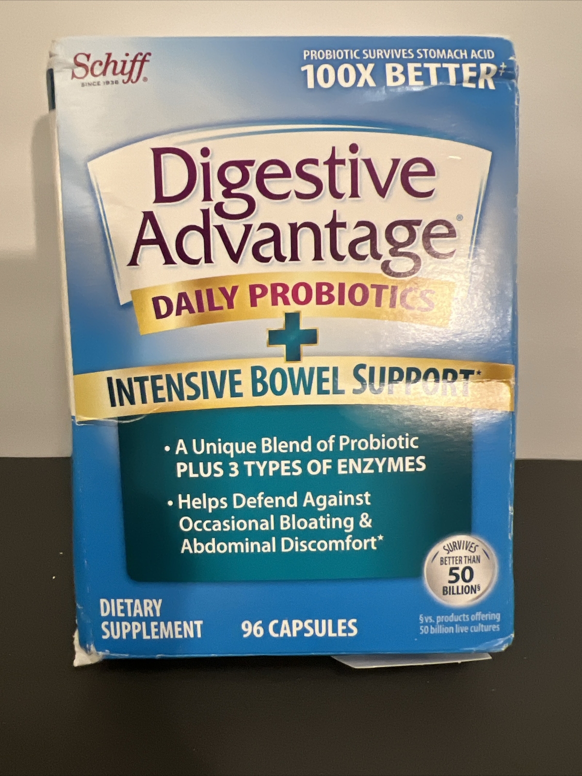 Digestive Advantage, Daily Probiotics + Intensive Bowel Support, 96 ...