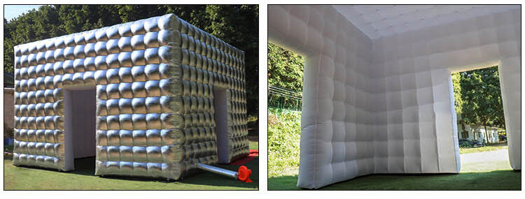 13ft Silver Oxford Inflatable Cube Tent Party Tent for Party Exhibition ...