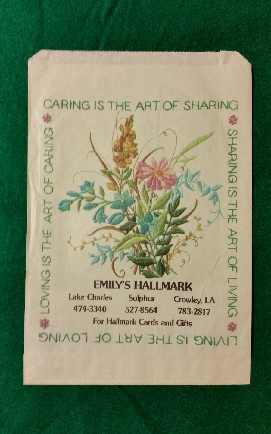 VINTAGE Hallmark Card Advertising SULPHUR CROWLEY LAKE CHARLES ...