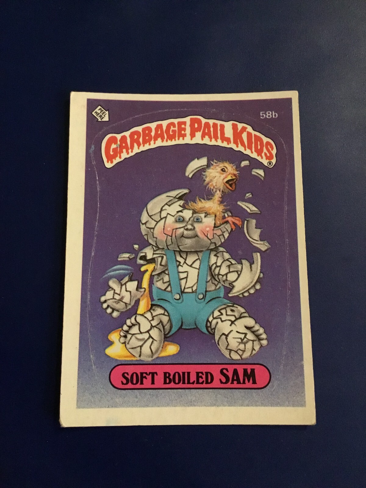 1985 Topps Garbage Pail Kids # 58b SOFT BOILED SAM Original Series 2 ...