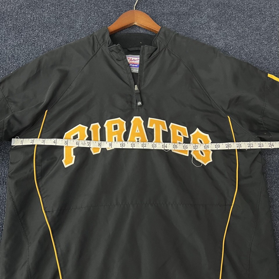Pittsburgh Pirates Pullover Jacket Black Yellow MLB Baseball Majestic ...