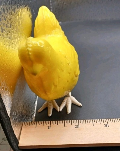 Vintage Yellow Hard Plastic Bouncing Hopping Chicken With 4 Eggs | eBay