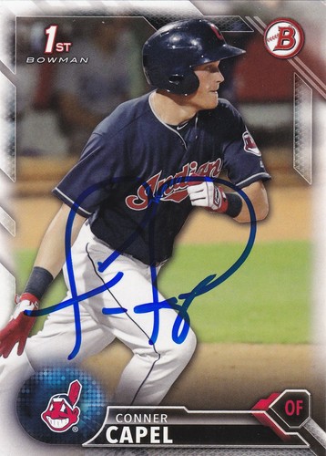 CONNER CAPEL CLEVELAND INDIANS SIGNED BOWMAN BASEBALL CARD ST LOUIS ...
