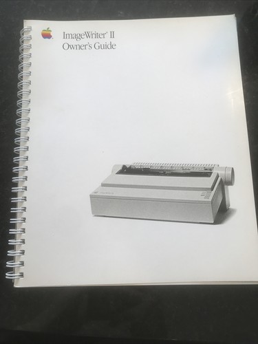 APPLE IMAGEWRITER II OWNER'S GUIDE Published 1989 Great Condition | eBay