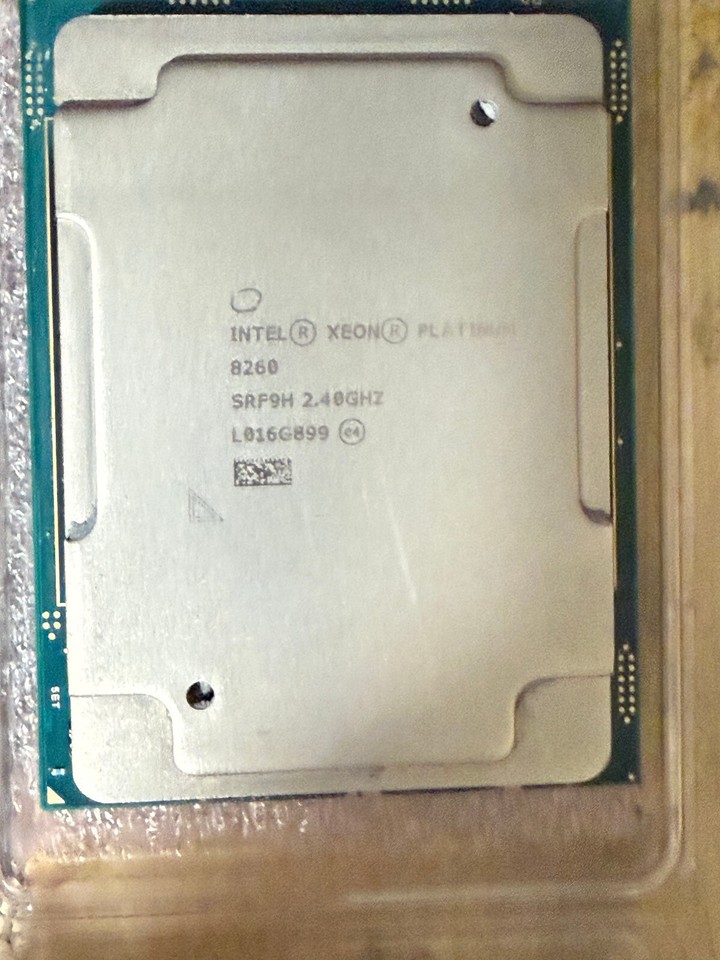 INTEL XEON PLATINUM 8260 2.40GHZ (SRF9H) 24-CORE CPU Processor tested ...