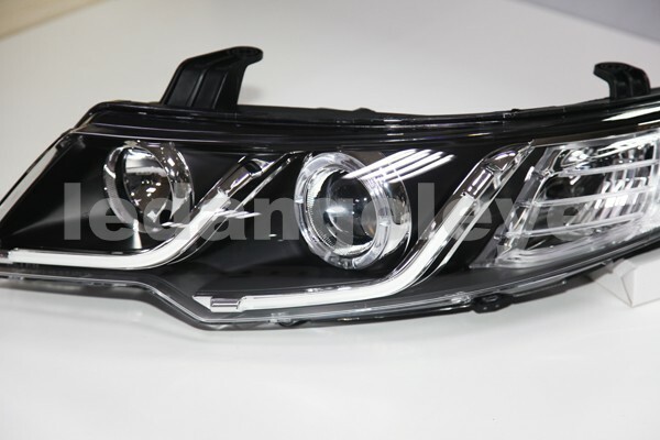 LED Headlights For 2009-2014 year KIA Forte Cerato LED Angel Eyes front ...