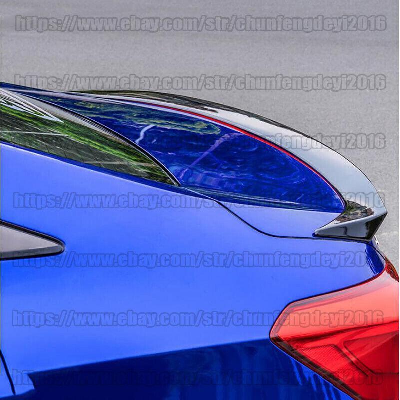 Glossy Black Rear Spoiler Trunk Tail Cover Trim For 2018-2022 Honda ...