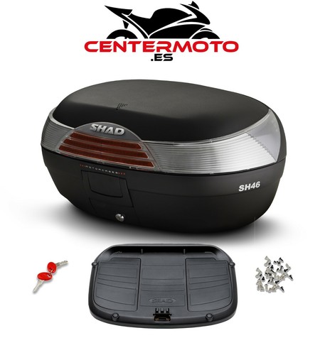 Baúl SHAD SH46 | D0B46200 | 46L | Maleta | top case 2 cascos integrales ...