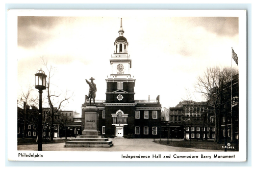 Philadelphia Pennsylvania PA Independence Hall and Commodore Barry ...