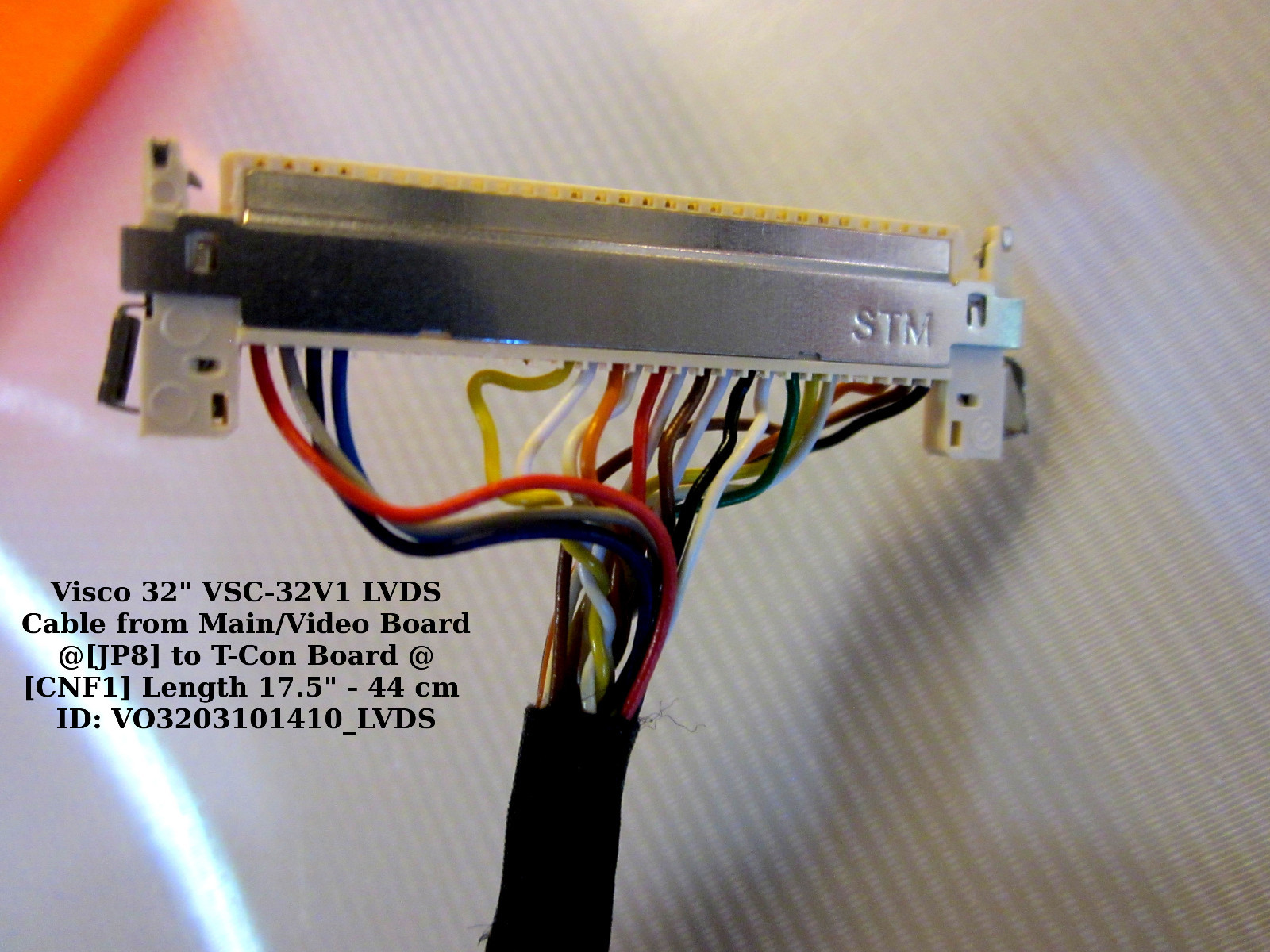 Visco 32" VSC-32V1 LVDS Cable from Main/Video Board @[JP8] to T-Con ...