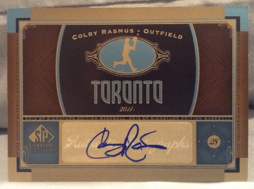 2012 Panini Signature Series Colby Rasmus Autograph #TOR6 Toronto Blue ...