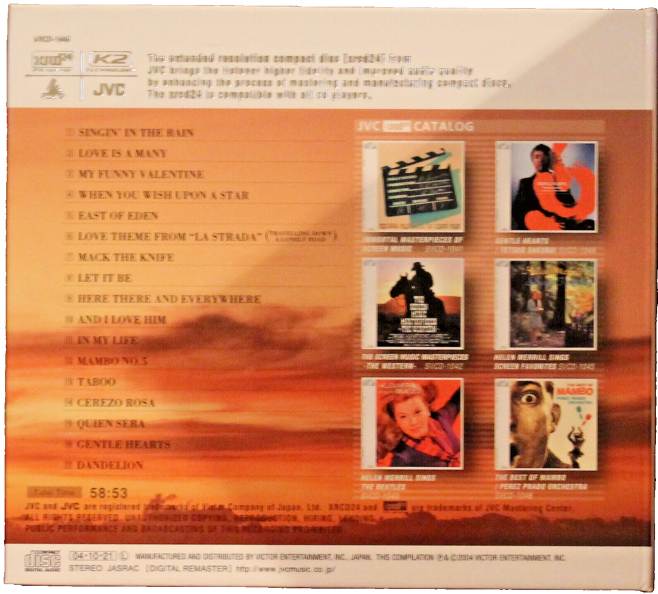 XRCD CD SVCD-1049: JVC XRCD²⁴ Sampler - Various Artists - 2004 JAPAN NM ...