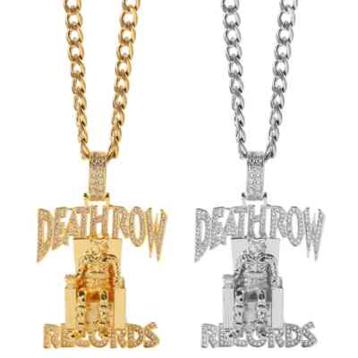 Hip Hop Rapper Style Cubic Zirconia Pendant 24" Gold Plated Cuban Chain ...