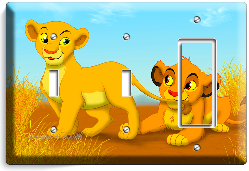 LION KING BABY NALA LIGHT SWITCH WALL PLATE OUTLET KIDS GIRL BOYS ...