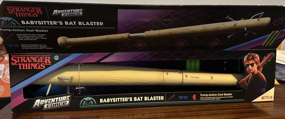STRANGER THINGS Adventure Force- Steve's Babysitter Dart Blaster Bat | eBay