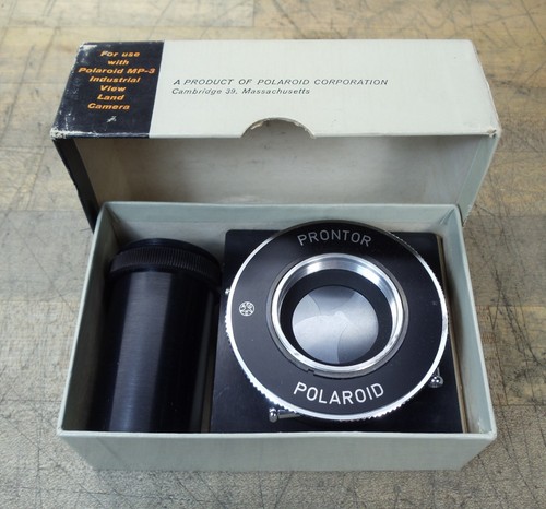 Polaroid Prontor Camera Lens Shutter w/3.25" Square Board & microscope ...