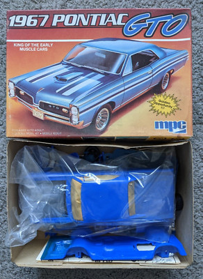 VTG UNBUILT 1970s MPC 1/25 1967 PONTIAC GTO BLUE MODEL KIT 0730 MUSCLE ...