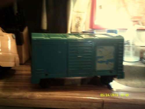 YR=1960s remco mighty casey electric ride on train box car 9tl=14 long ...
