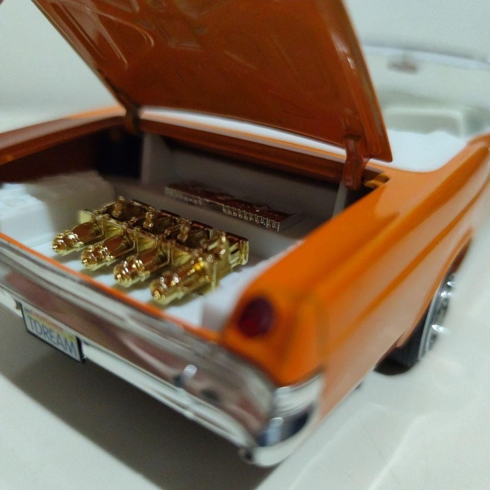 Revell 1/24 Lowrider Impala Diecast Model Orange Pearl Pegasus Wire ...