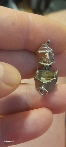 Vtg Sterling Silver. 925 Charm Opening Bathing Hut Cheeky nube lady ...