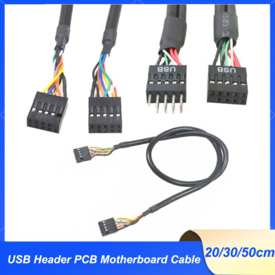 USB 2.0 Motherboard intern 9 Pin Stecker auf Kabel Buchse ...