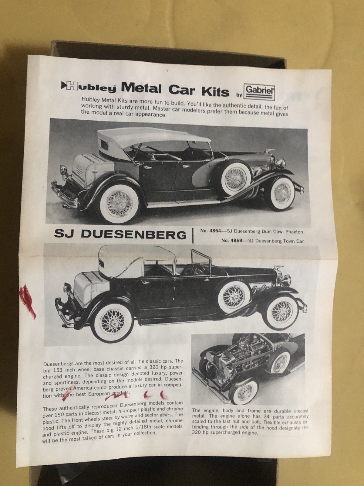 Gabriel Hubley 1932 Duesenberg SJ 1:18 Scale Metal Classic Model Car ...