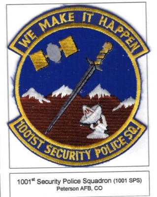 PATCH USAF 1001ST SECURITY POLICE SQUADRON SPS PETERSON AFB PG105 | eBay