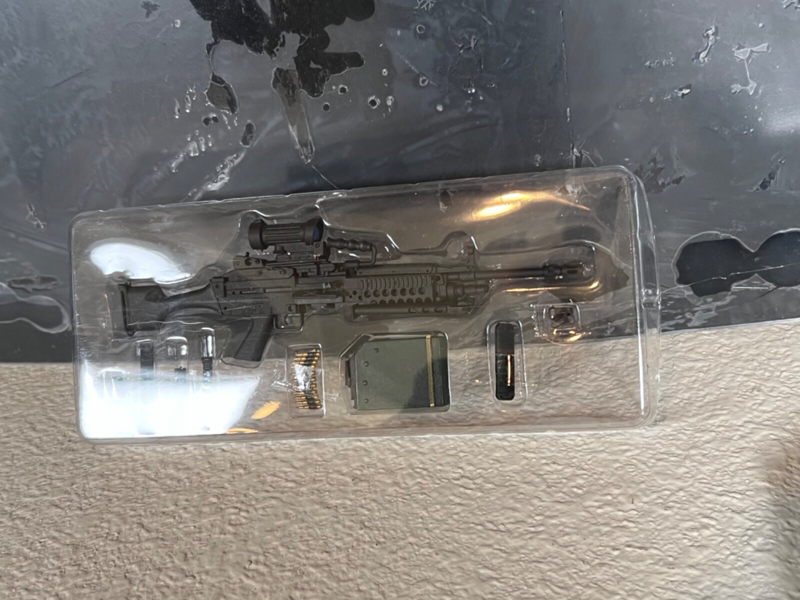 MK 48 Light Machine Gun LMG in Black Arms 1/6 Scale Action Figure ...