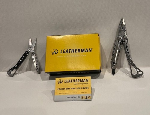 LEATHERMAN SKELETOOL--MULTI TOOL & RETIRED STYLE CS--RARE COMBO *NEW ...