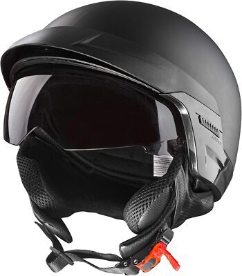 Cartman Motorcycle Open Face Helmet with Sun Visor DOT Approved OPEN ...
