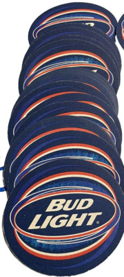 Lot of 20 Vintage BUD LIGHT Blue with Logo BEER BAR COASTERS Paper ...