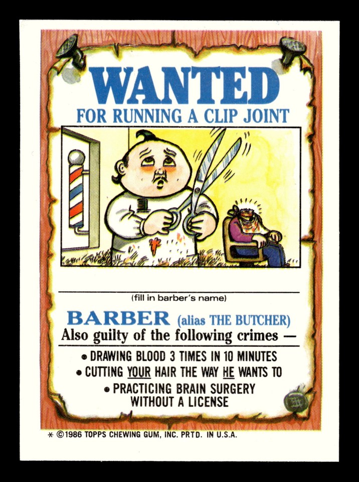 1986 Topps Garbage Pail Kids Series 3 #84a Joe Blow | eBay