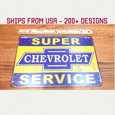 CHEVY Tin Sign Chevrolet Metal Sign Chevy Garage Sign Chevy Service ...