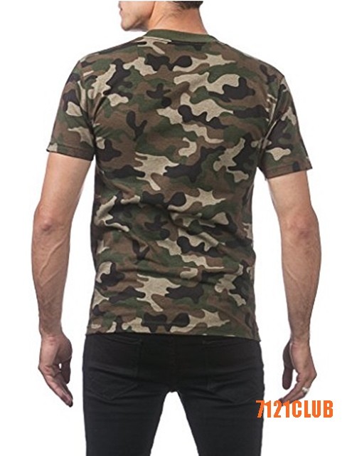 PRO CLUB COMFORT T SHIRT PROCLUB MENS PLAIN CREWNECK SHORT SLEEVE CAMO ...