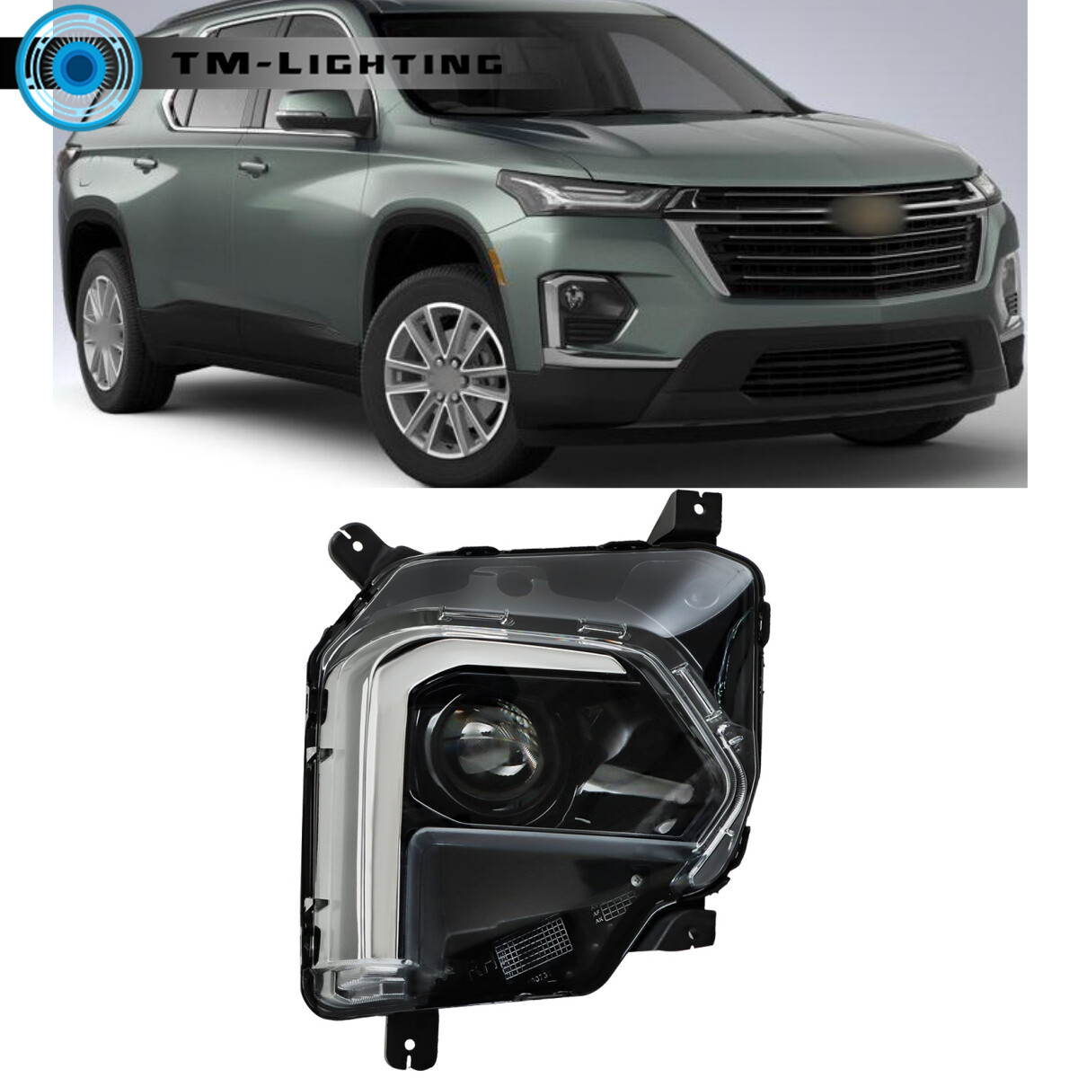 For Chevy Traverse 2022-2023 Passenger Side LED Headlight Headlamp ...