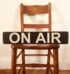 ON AIR sign Vintage Old Style retro Wooden Sign BBC ITV RADIO wireless ...