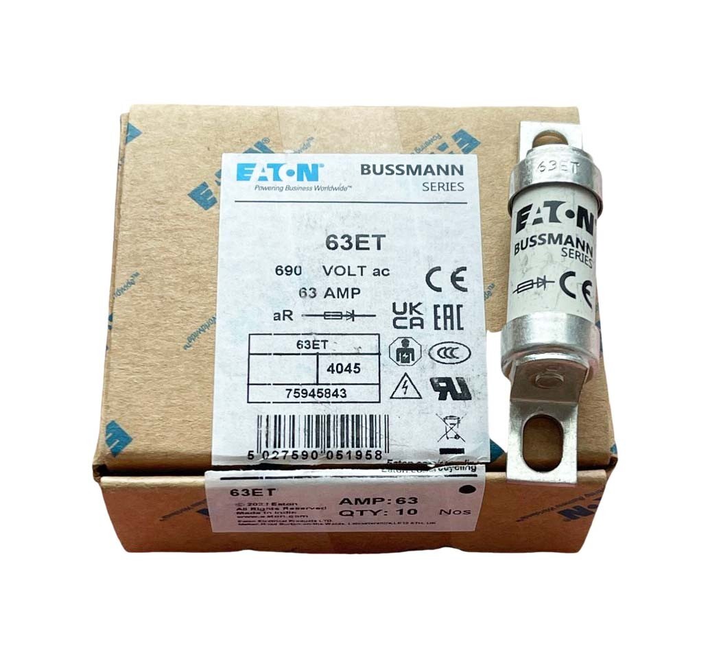 1pc ORIGINAL Bussmann 63ET 63A ( 63 Amp ) 690Vac Eaton Fuse BS88:4 High ...