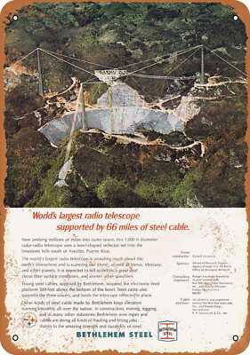 METAL SIGN - 1964 Bethlehem Steel Radio Telescope - Vintage Look ...